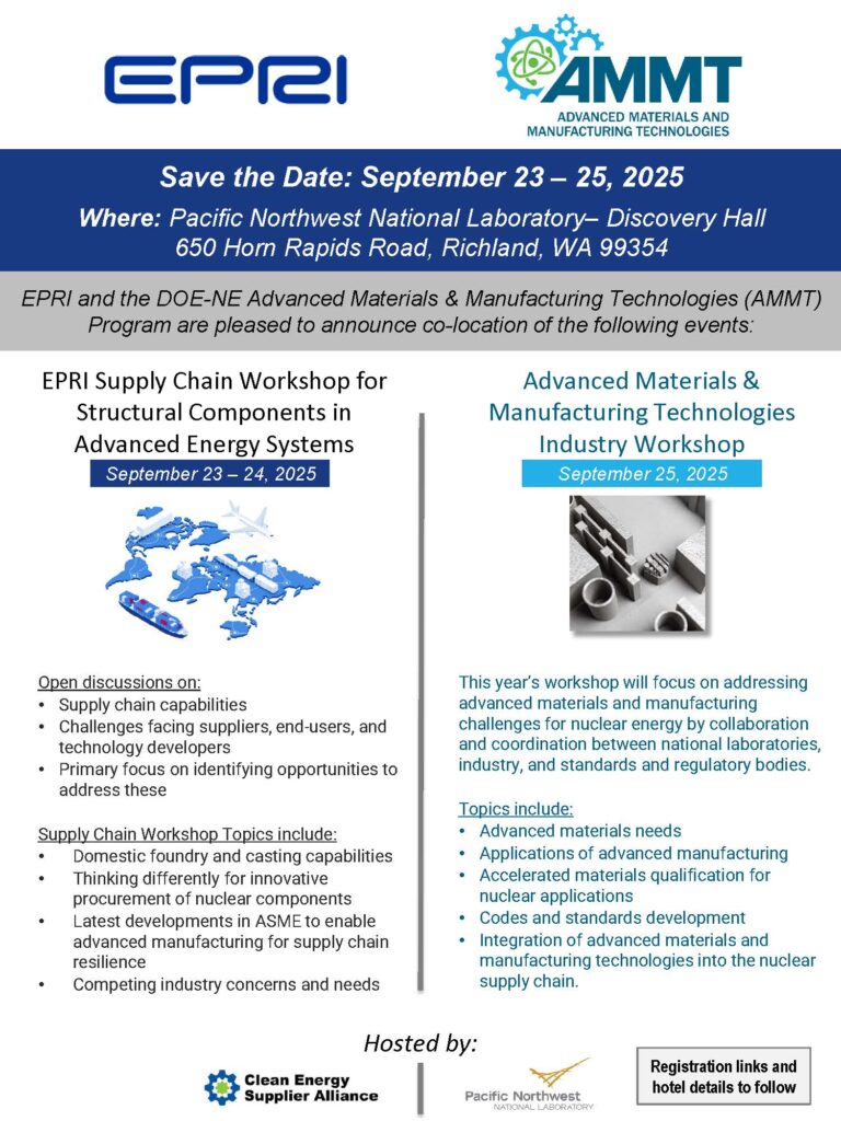 2025 EPRI Supply Chain & AMMT Industry Workshops - VERTical Innovation ...